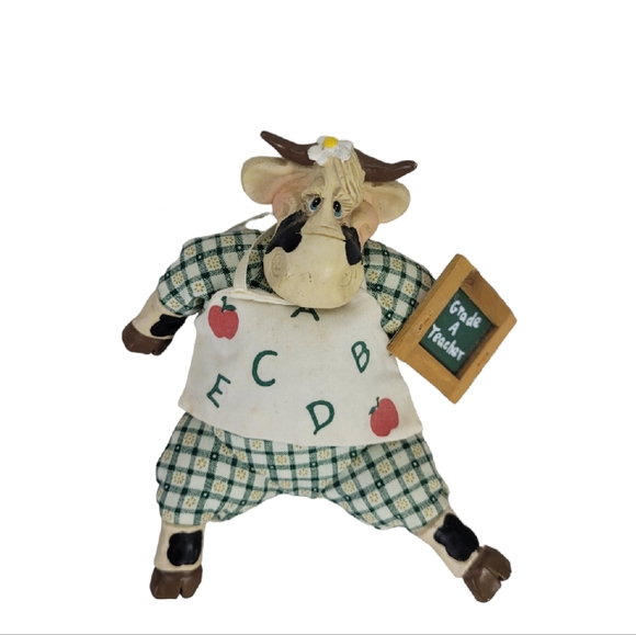 Russ | Other | Russ The Country Folks Cow Grade A Teacher Figurine ...